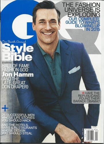 GQ Magazine Jon Hamm Fashion and Style Ben Carson Sam Claflin Asap ...
