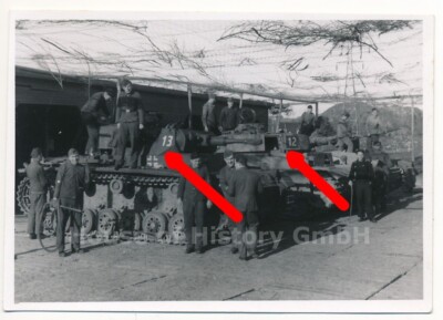 137633: Foto Panzerabteilung: 2x Panzer III, Ausf. N + H, 5cm Kwk 7,5 ...