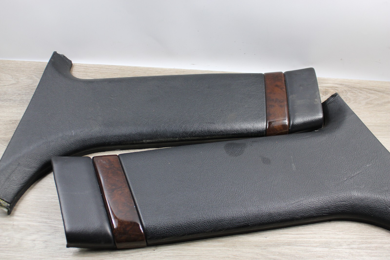 94-01 BMW E38 750IL INTERIOR B PILLAR LOWER TRIM PANELS PAIR BLACK WOOD GRAIN | eBay