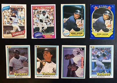 REGGIE JACKSON (Yankees) Lot of 16 baseball cards HOF See photos ...