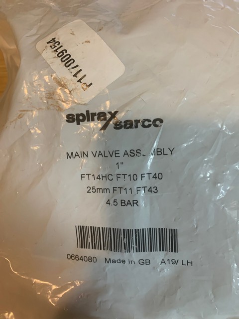 SPIRAX Sarco 0664080 Ft14hc 1" 4.5 Main Valve Set for sale online | eBay