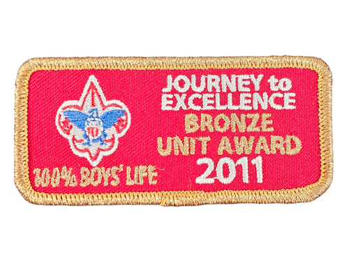 2011 BSA Journey To Excellence Bronze Unit Award Shoulder Patch Boys ...