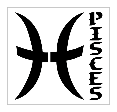 Pisces Stencil Sign Symbol Zodiac Birth Horoscope 8" x 10" Reusable ...