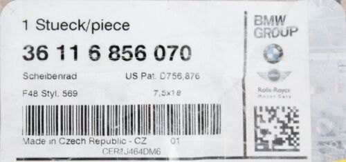 BMW Alloy Wheel (Orbit Grey) Part Number - 36116856070 | eBay