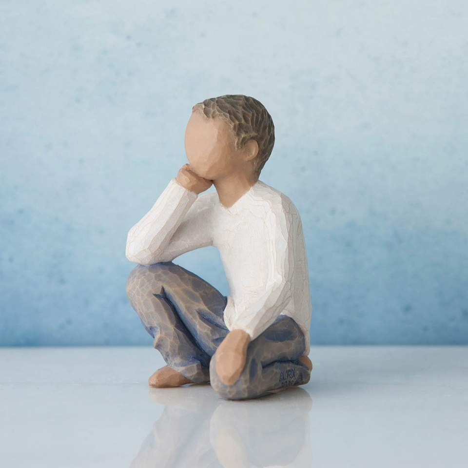 Willow Tree Inquisitive Child (Darker Skin Tone & Hair Color), Sculpted ...