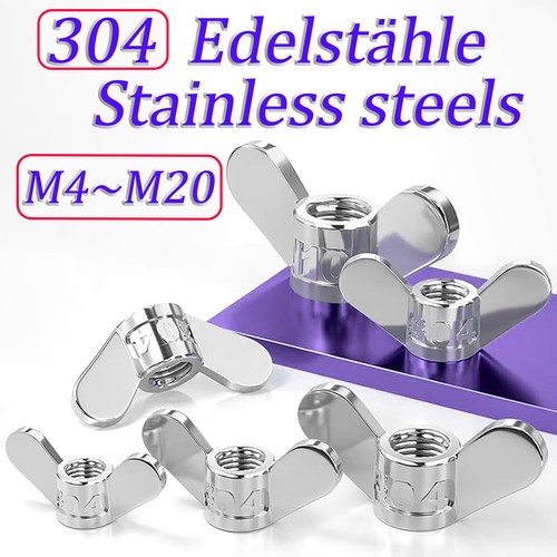 A2 304 Stainless Wing Nuts - M4 M5 M6 M8 M10 M12 M16 M20 - Butterfly ...