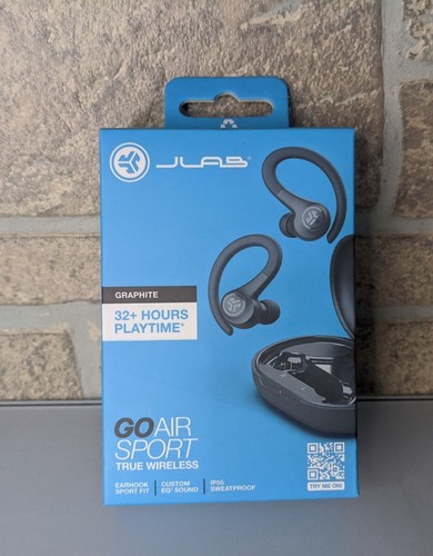 JLab Go Air Sport True Wireless Bluetooth Earbuds with Charging Case ...