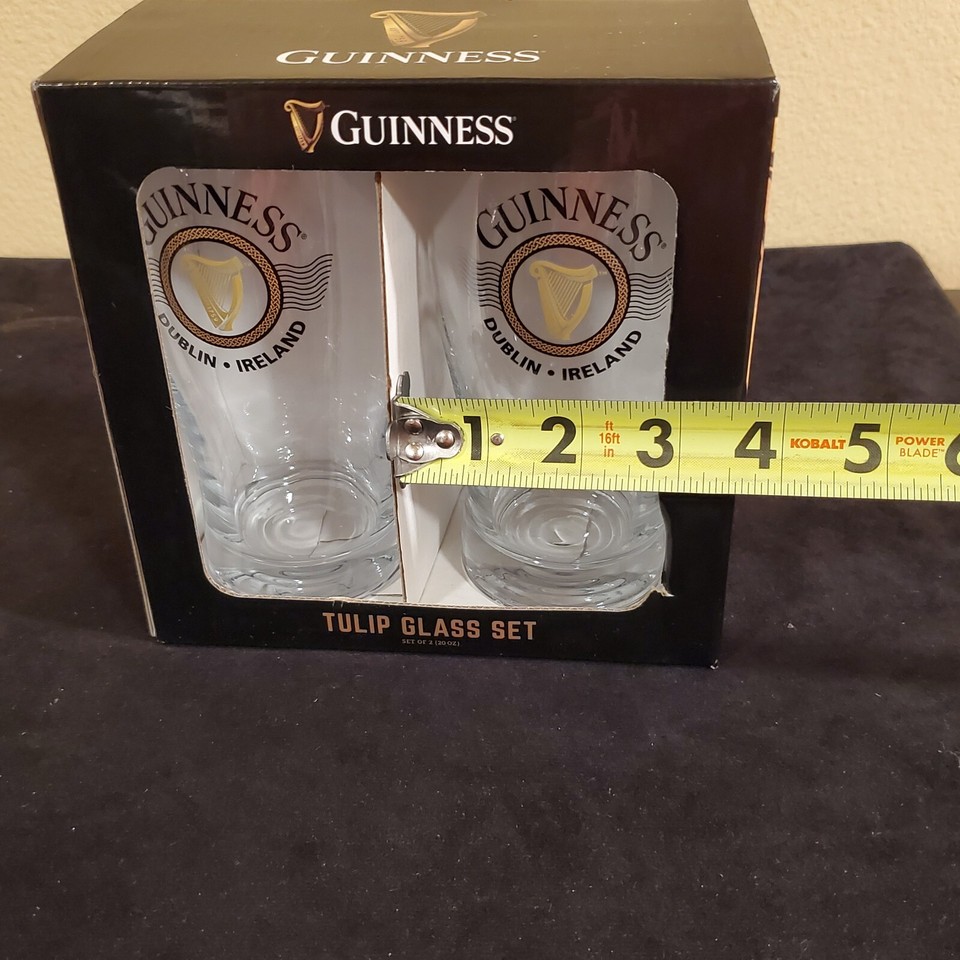 Guinness Tulip Glass Set (2 20/Oz Glasses) NEW in box Dublin Ireland ...