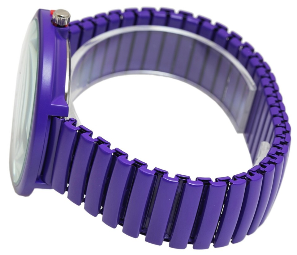 Geneva Super Large Stretch Watch Clear Number Easy Read (Lavender) | eBay