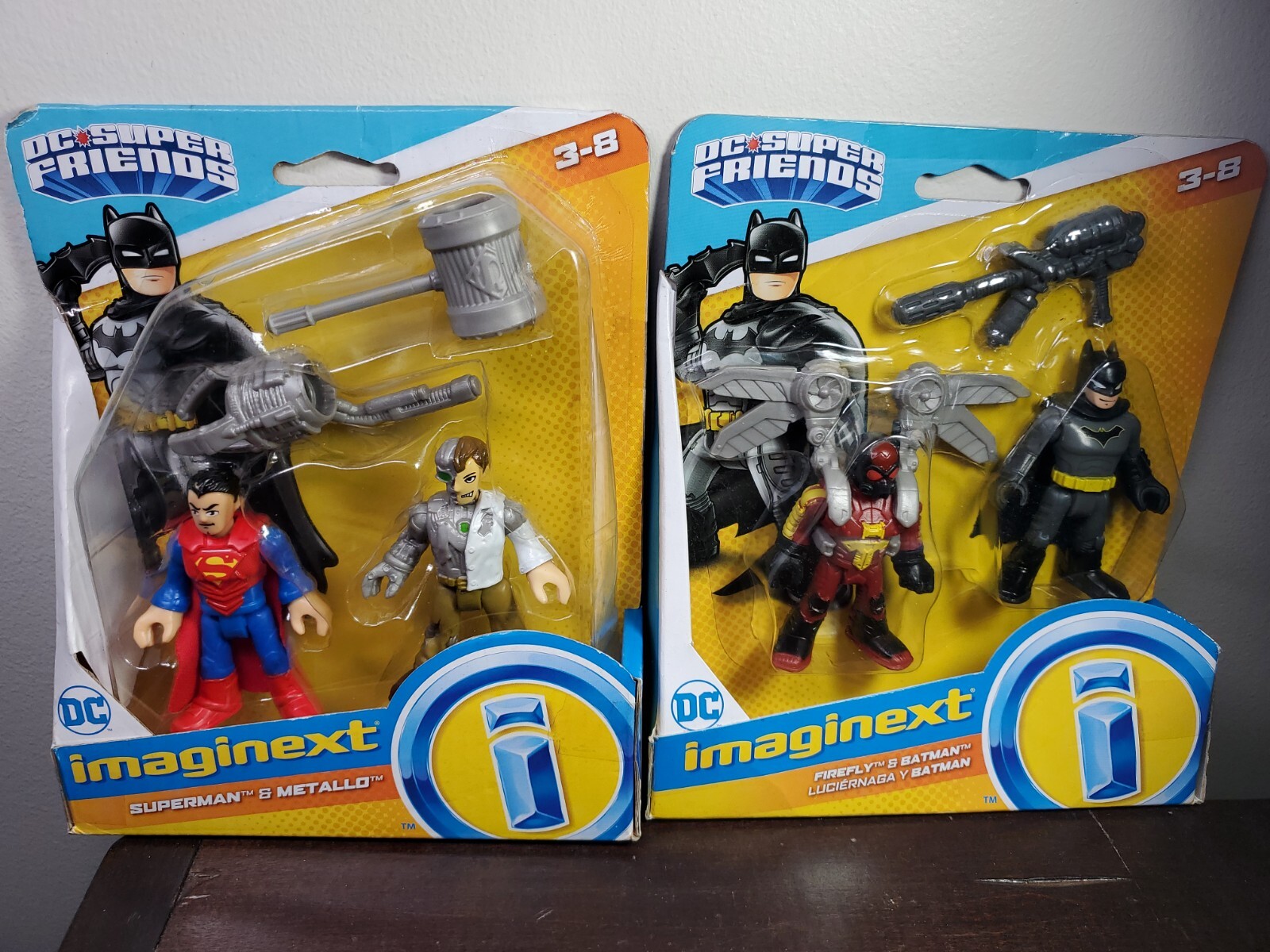 New Imaginext DC Super Friends Superman & Metallo and Batman & Firefly ...