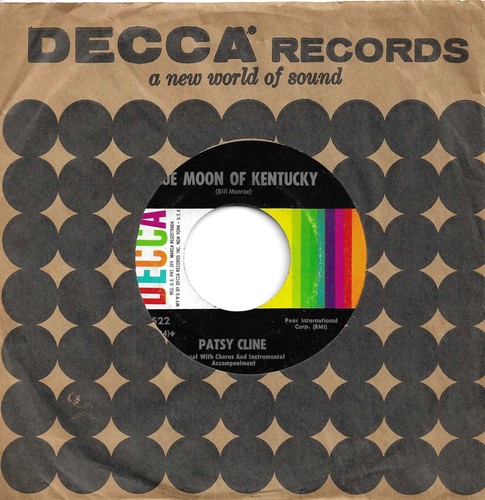 PATSY CLINE BLUE MOON of KENTUCKY 1963 45 WITH FACTORY SLEEVE COUNTRY ...