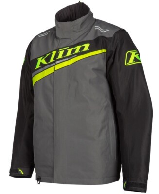 KLIM MENS KAOS ASPHALT HI VIS SNOWMOBILE JACKET SIZE LARGE 3803-002-140 ...