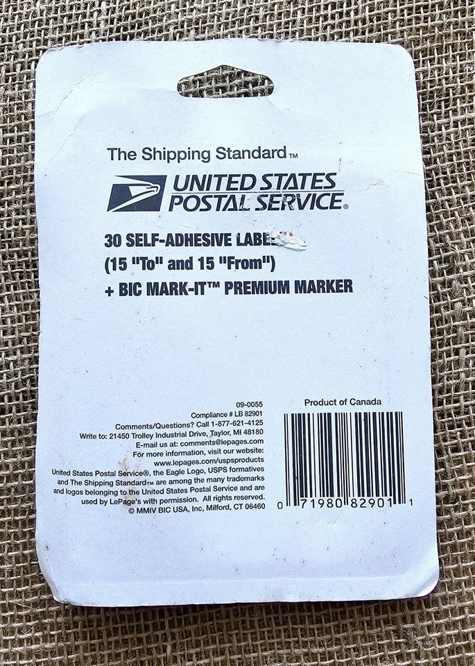 New 2004 Bic Mark It Self Adhesive Shipping Label Set | eBay