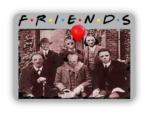 Friends 1 Horror Movie Villains Inspired METAL SIGN PLAQUE Man CAVE ...
