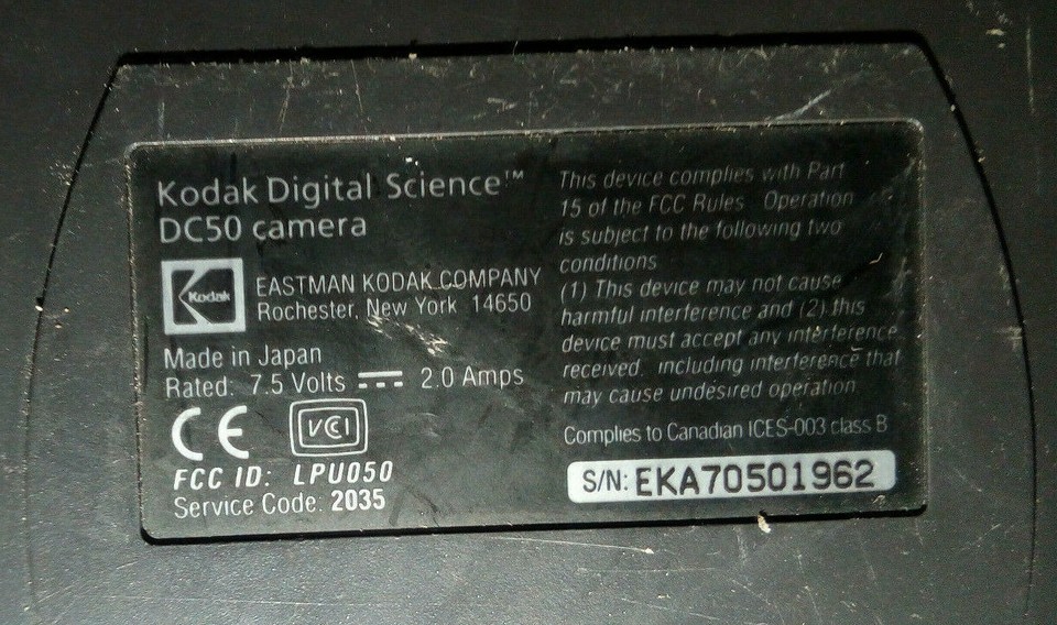 Lot of 2 Camera Kodak DC50 & SONY Digital Mavica MVC-FD7 10X Still ...