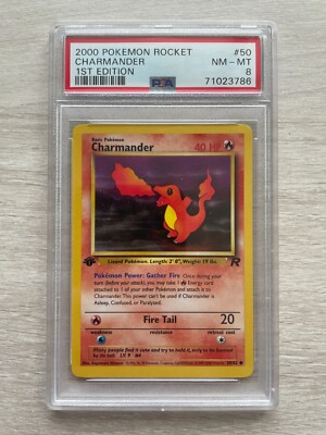 Pokemon TCG-Charmander 50/82 Rocket 1st Edition PSA 8 NM-MT | eBay