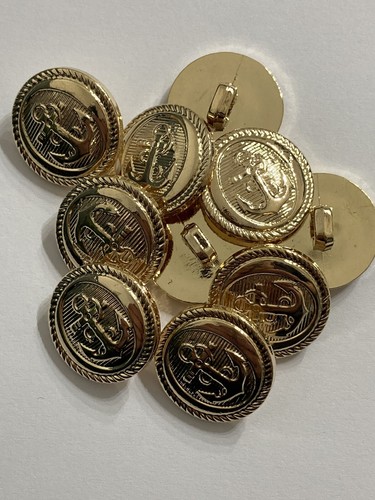Metal Effect Gold Anchor Shank Buttons 21mm (34L) Pack Of 10 | eBay UK