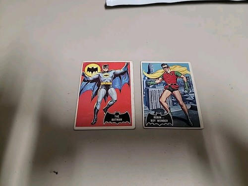 Vintage 1966 Topps The Batman #1 and Robin #2 Rookie Cards Black Bat | eBay