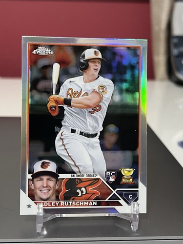 ADLEY RUTSCHMAN 2023 Topps Chrome SILVER REFRACTOR Rookie Card SP ...
