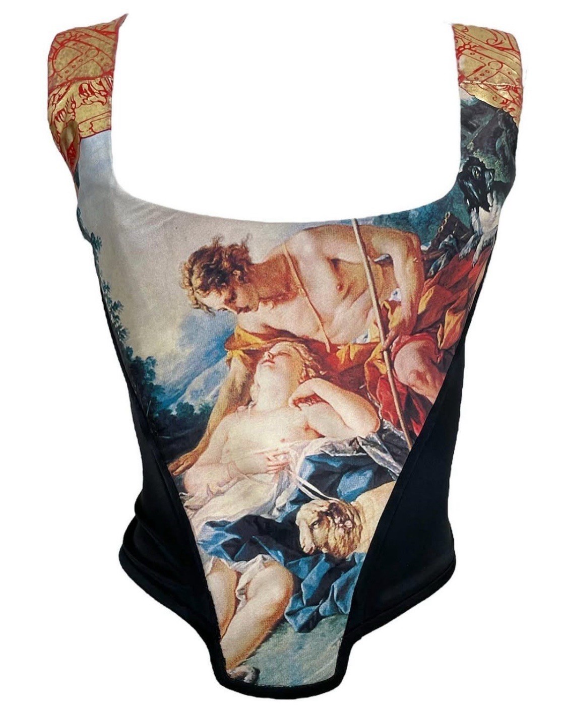 Vintage Vivienne Westwood Boucher Print Corset AW1990… - Gem