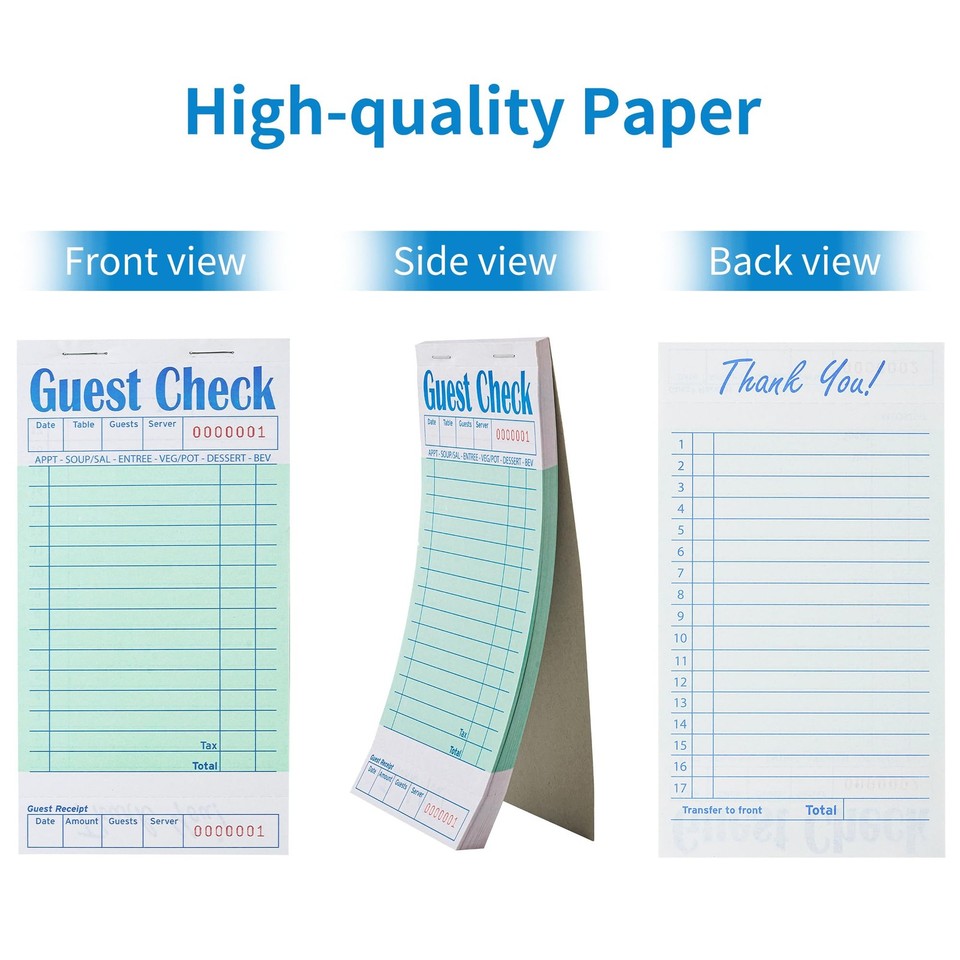 ZPARIK 24 Pack Guest Checks Books for Servers Server Note Pads ...