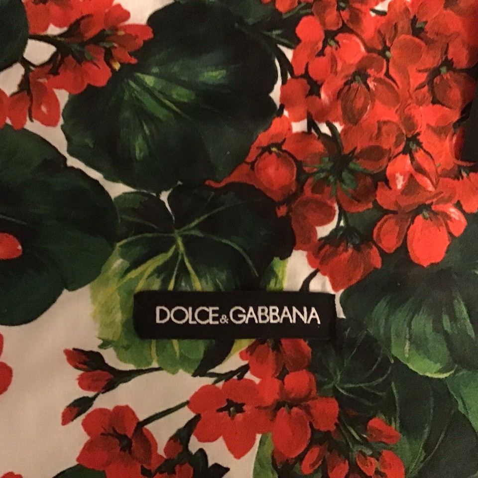 Dolce & Gabbana Fabric Draw String Bag Geranium Fabric | eBay UK
