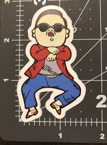 Psy Gangnam Style Humor For Skateboard Laptop Guitar Toolbox Decal ...