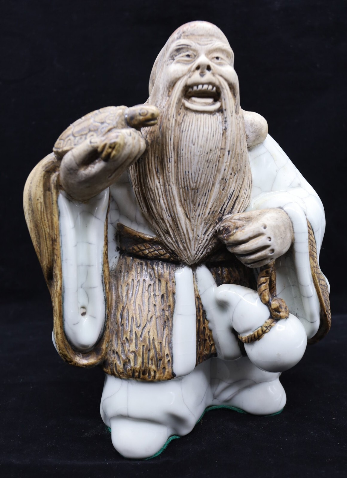 Antique Chinese Signed Porcelain Figurine Shou Xing Lao Longevity God ...