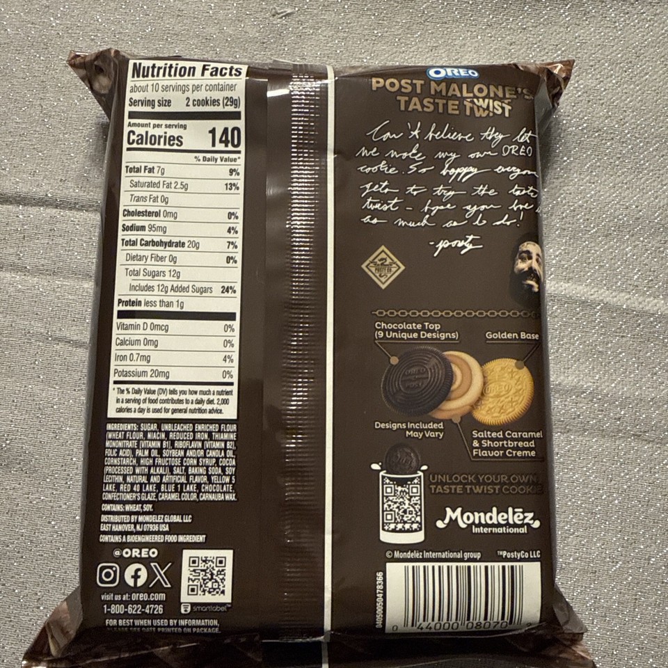 Post Malone Limited Edition 2025 Oreo Cookies 1 Package 44000080709| eBay