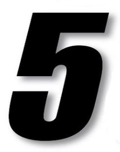 One Industries Motorcycle Racing Number "5" Decals Decal Stickers Vinyl ...