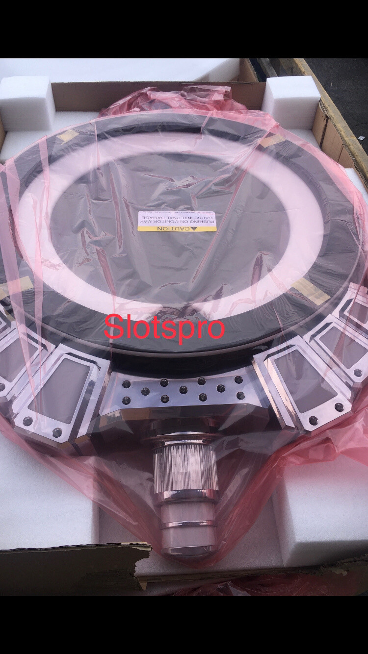 Bally Alpha Wave Slot Machine Round Video LCD Monitor Topper Sign Crown ...