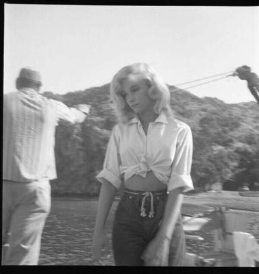 Yvette Mimieux filming Platinum High School Original 2.25 x 2.25 Camera ...
