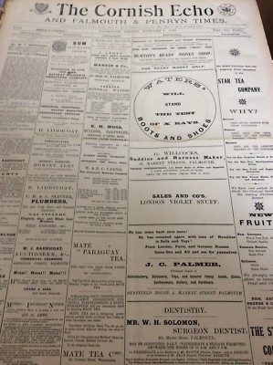 Q Complete Original The Cornish Echo Cornwall Newspaper 1897 May 14th | eBay UK