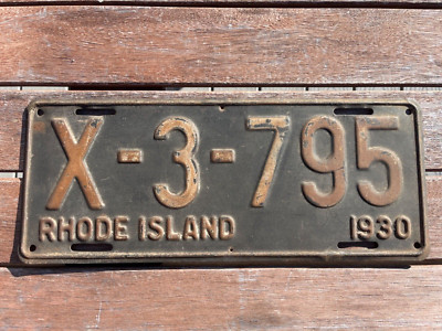 1930 Rhode Island Commercial License Plate X 3 795 | eBay