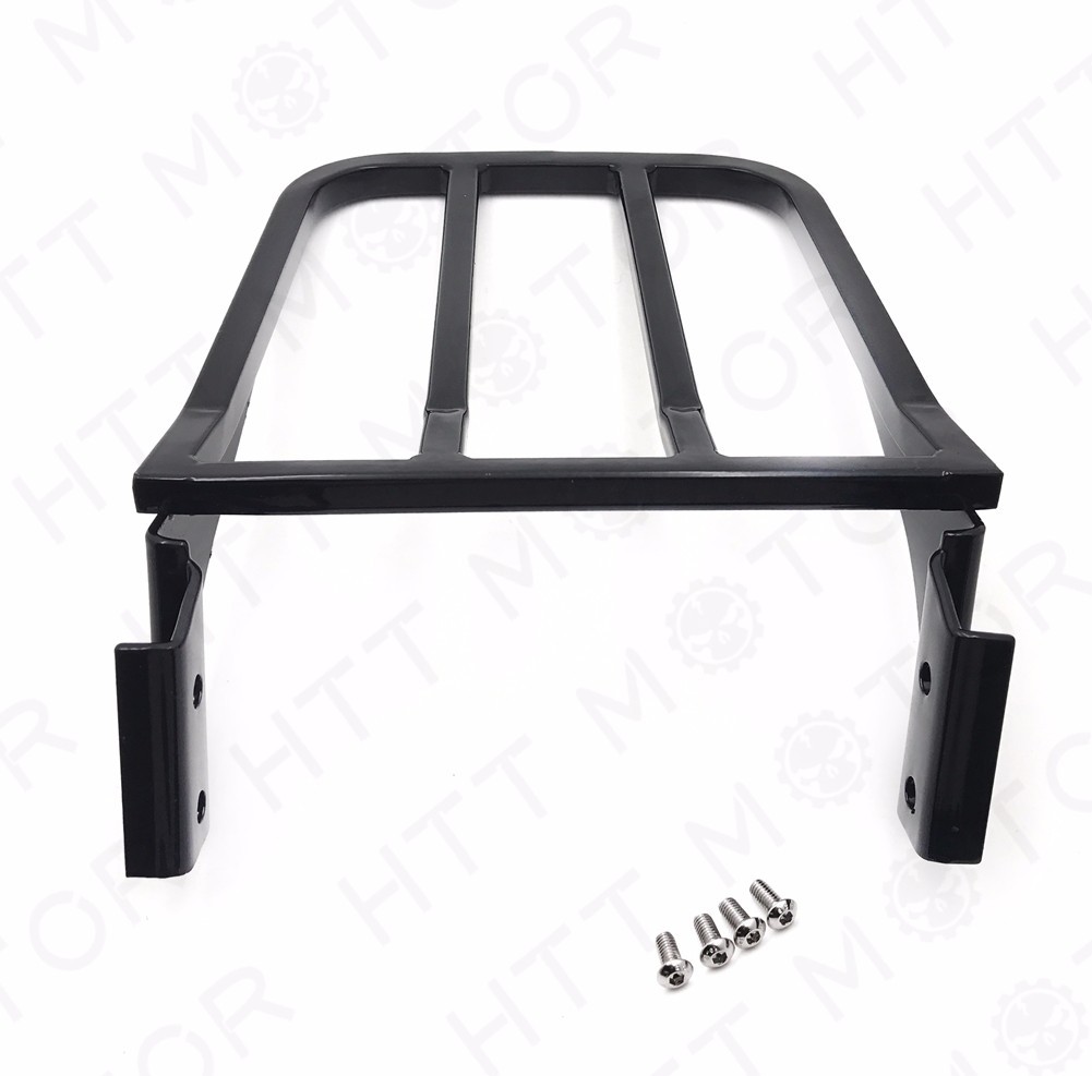 Black Detachable Rear Luggage Rack For Harley Heritage Softail Dyna ...