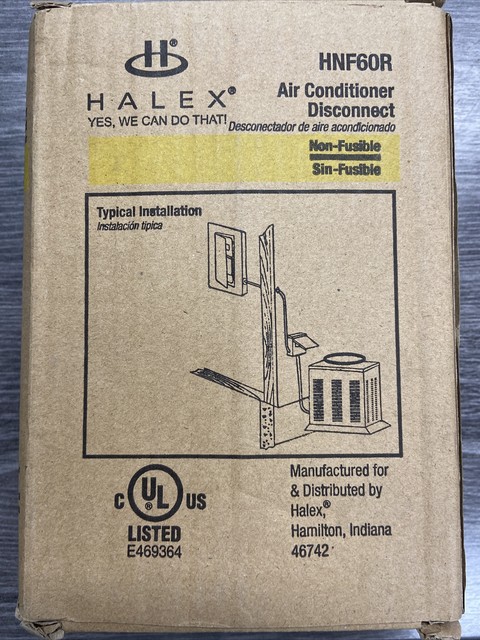 AC Disconnect 60 Amp HALEX HNF60R - Ship for sale online | eBay