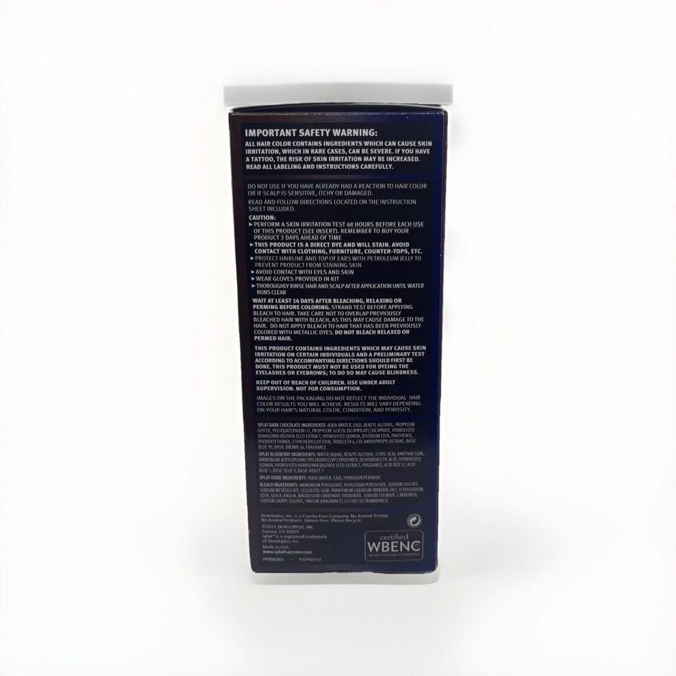 2 X Splat Rebellious Hair Color Melts in Dark Chocolate & Blueberry ...