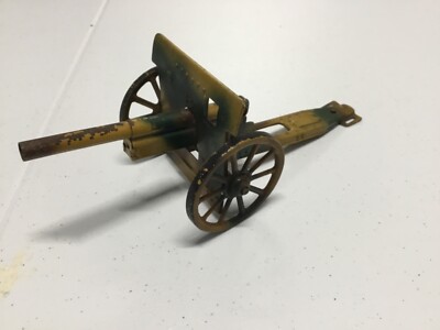 Elastolin Marklin gun MILITARY CANNON METAL TOY RARE soldier howitzer ...