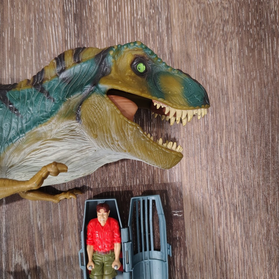 Vintage 1997 Jurassic Park Lost World Bull T-Rex JP28 Kenner Working ...