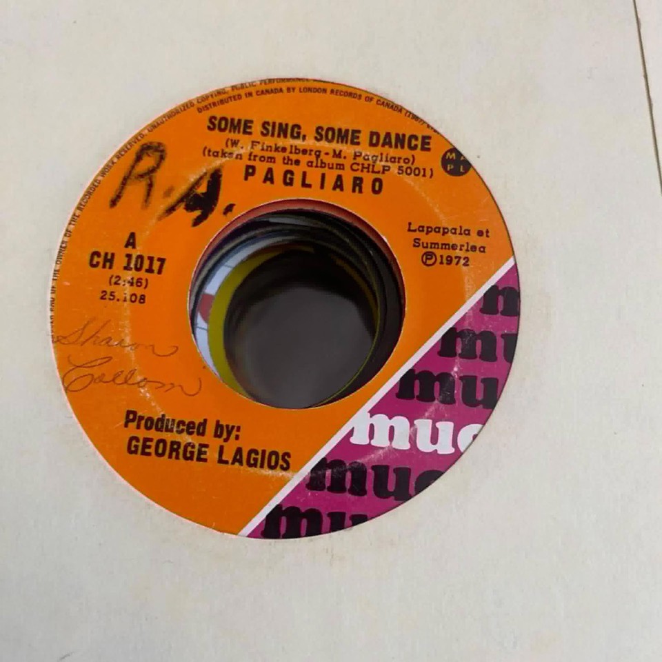 Pagliaro - Magic Moments/Some Sing, Some Dance CH 1017 45rpm VG+ R35 ...