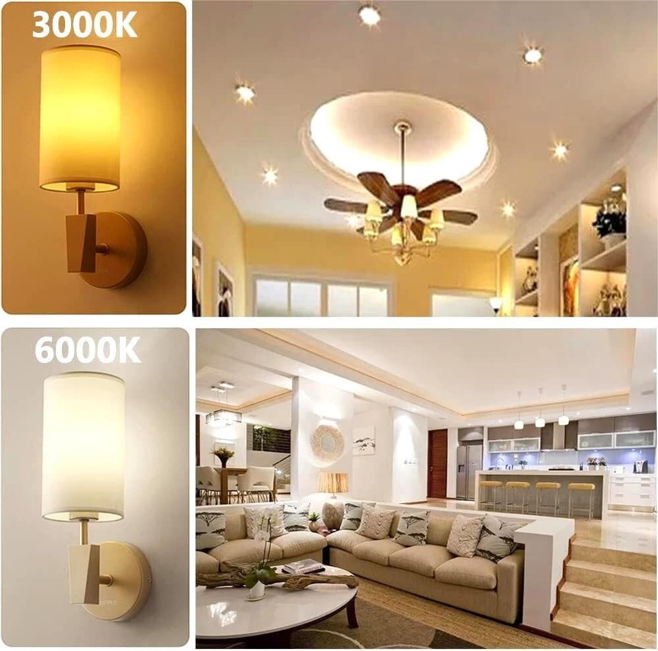 E12 Led Candelabra Light Bulbs 75W Replacement, T3/T4 Led Bulbs White ...