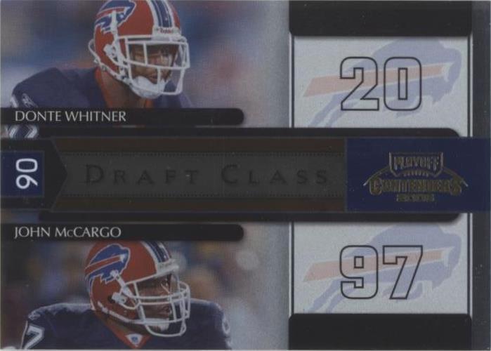 2006 Playoff Contenders - Draft Class Donte Whitner, John McCargo #DC-8 ...