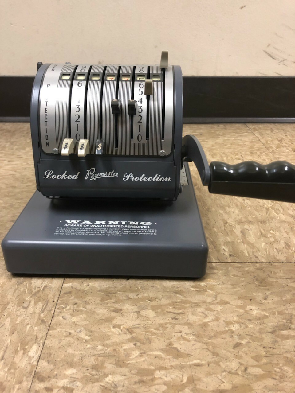 VINTAGE Antique Paymaster Series X-550 Manual Check Writer WITH COVER ...