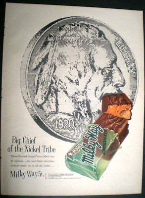 1955 MILKY WAY CANDY BAR ~ Big Chief of the Nickel Tribe | eBay
