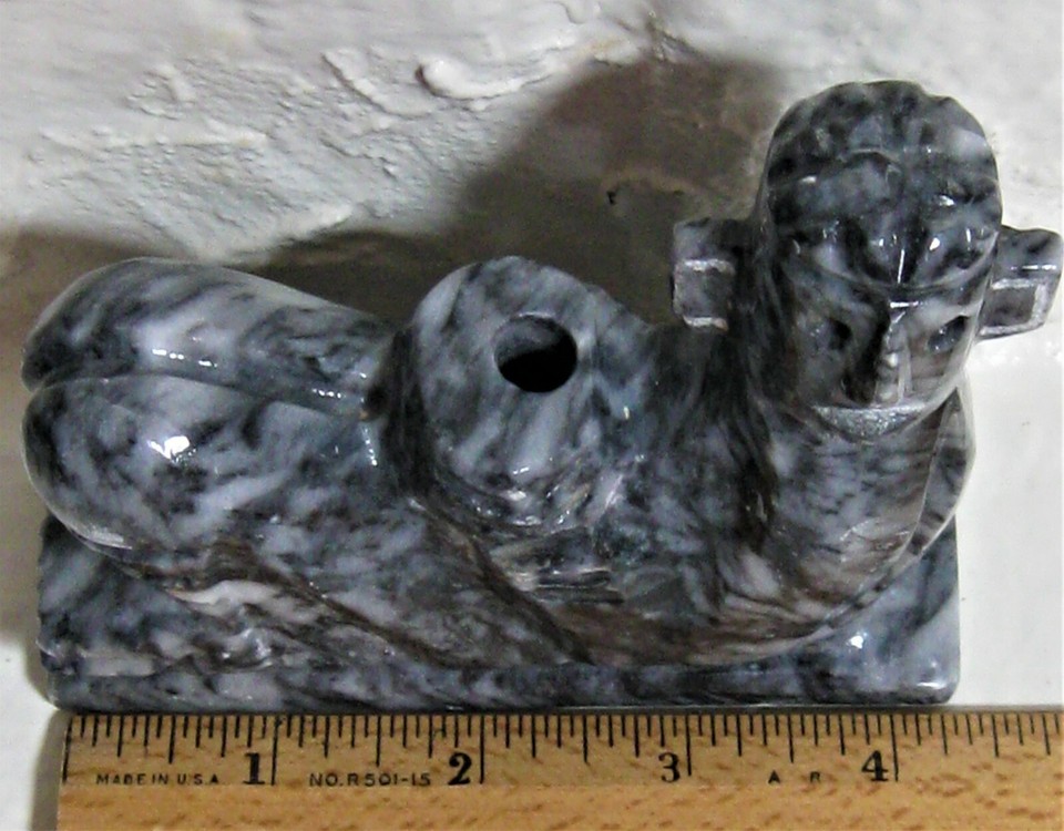 Vintage Marble Hand-Carved Chac Mool Sculpture Detailed 4"H x 4 1/2"L ...