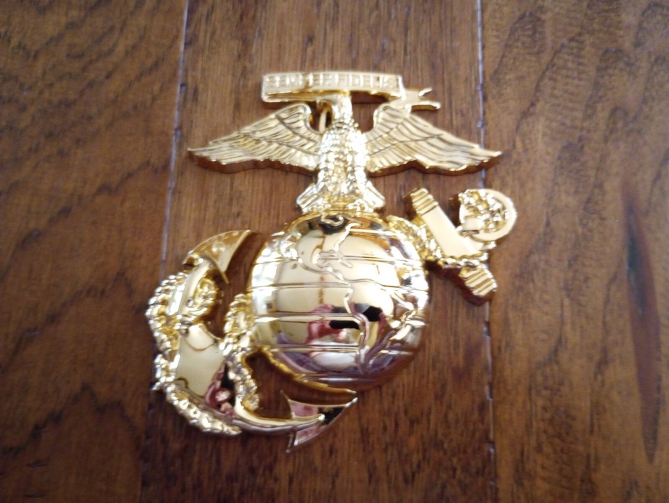 U.S MARINE CORPS EGA GOLD OVERSIZED EAGLE GLOBE & ANCHOR WALL MEDALLION ...