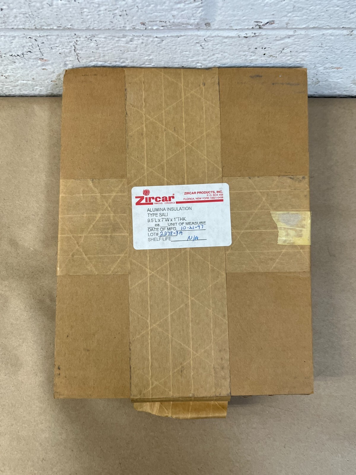 Zircar Ceramics Alumina Type SALI 7.00” W x 9.50” L x 1.00” T | eBay