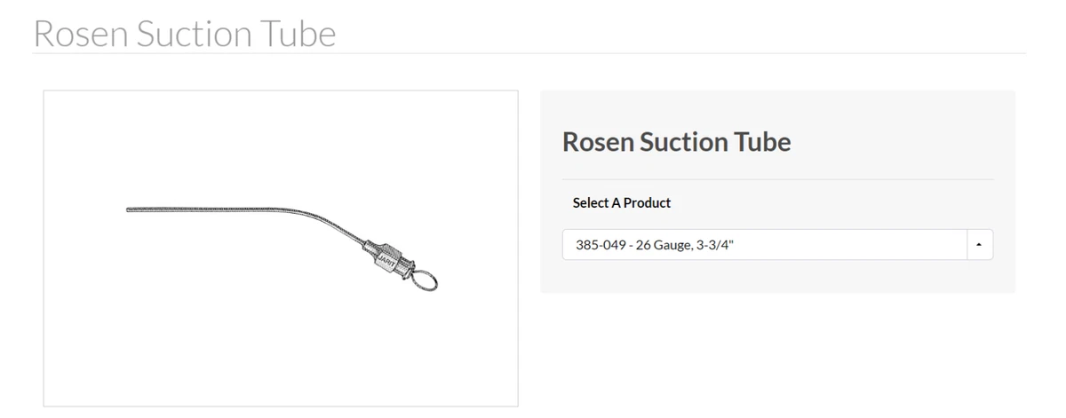 Rosen Suction Tube