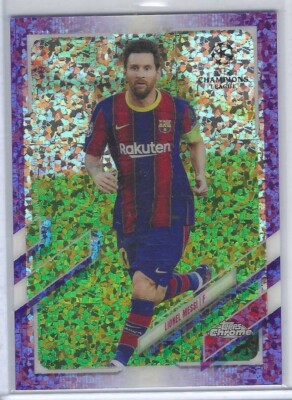 LIONEL MESSI 2020-21 TOPPS CHROME UEFA PURPLE MINI DIAMOND REFRACTOR #D ...