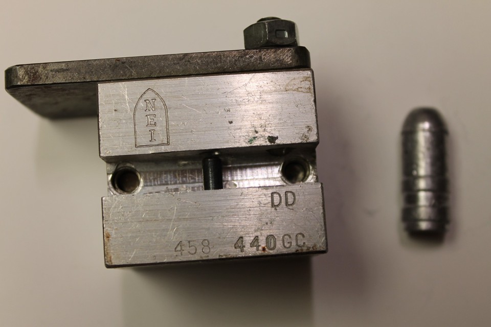 45 Caliber Aluminum NEI Rifle Bullet Mold .458 440 grain Gas Check. | eBay